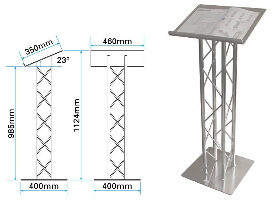 OPTI Trilite 100 Series QD LCT Quad Truss Lectern - Multitechnic AS